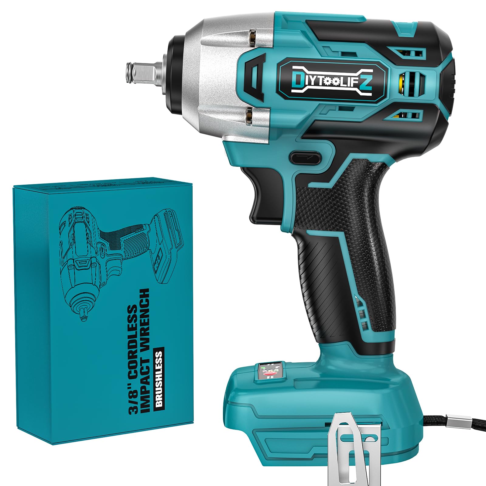 DIYtoolifz Cordless Impact Wrench for Makita 18v Battery: 250Ft-lbs ...