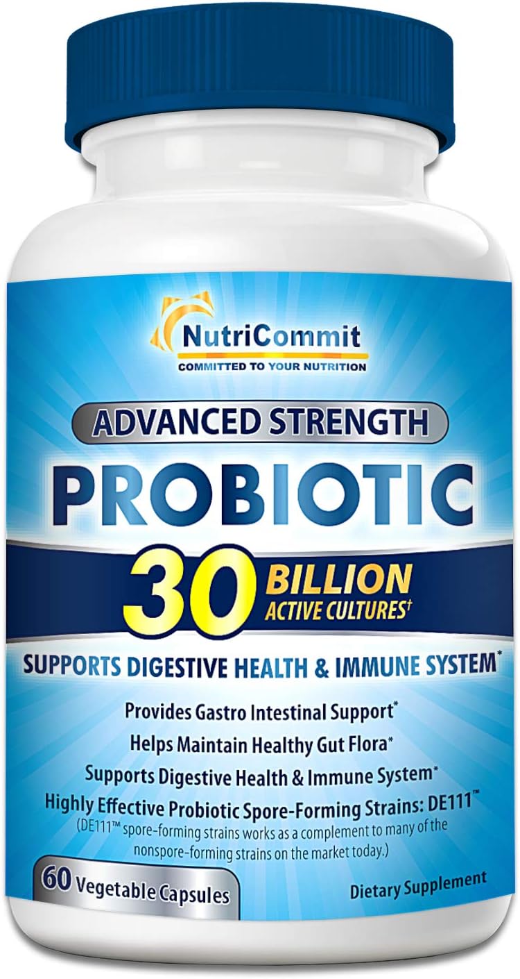 NutriCommit 30 Billion Probiotics Supplement | 10 Rare Scientifically ...