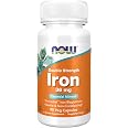 Amazon.com: NOW Supplements, Iron 36 mg, Double Strength, Non ...