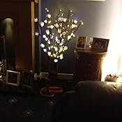 Festive Lights 5 x 87cm Decorative Twig Lights with 50 Warm White LEDs ...