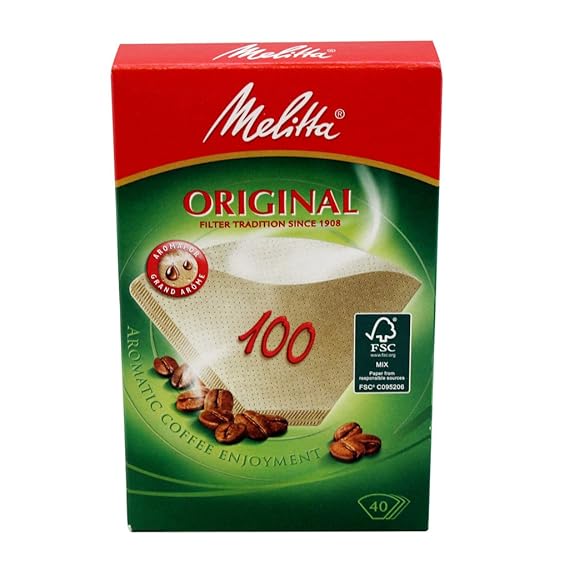 Melitta Paper Filters 100/40, Natural Brown: Amazon.co.uk: Kitchen & Home