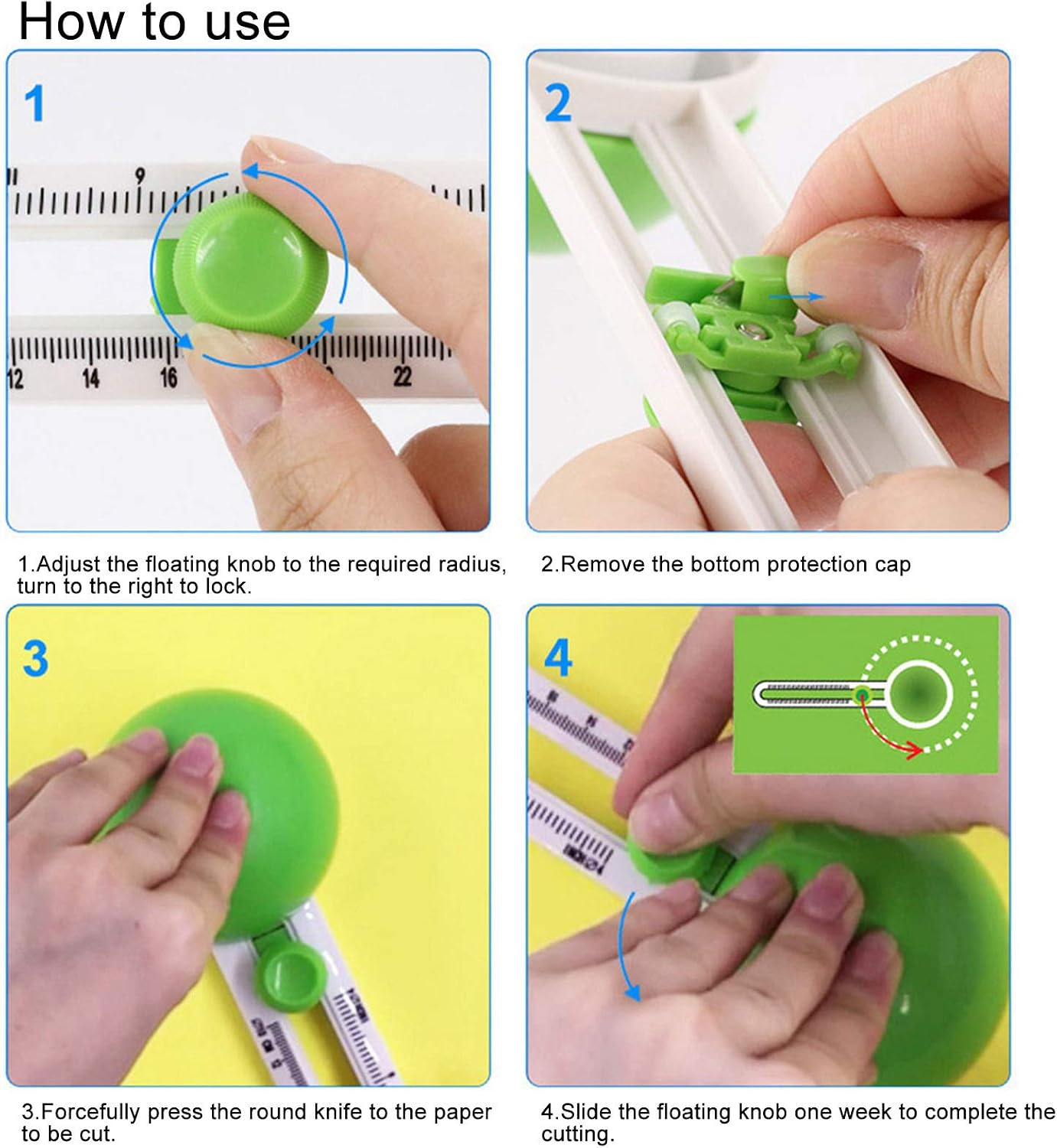 Yolistar Circular Paper Cutter, Rotary Circle Cutter Craft Supplies ...