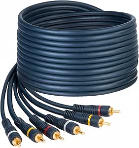Steren 254-315 Cable Home Theater 3 Plugs A 3 Plugs RCA 1.8 m: Amazon ...