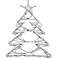 Amazon.com : Northlight 18" Lighted Christmas Tree Window Silhouette ...