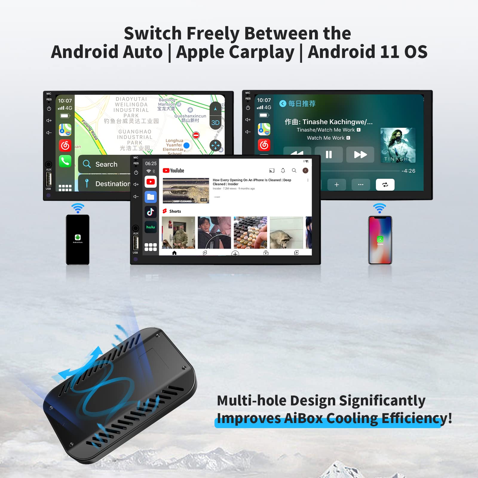 Mua LERANDA Wireless Carplay Adapter Android 11 & Wireless Carplay & Wireless Android Auto, 2024 ...