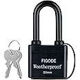 FIGODE® Outdoor Waterproof Padlock, Covered Heavy Duty Laminated Steel ...