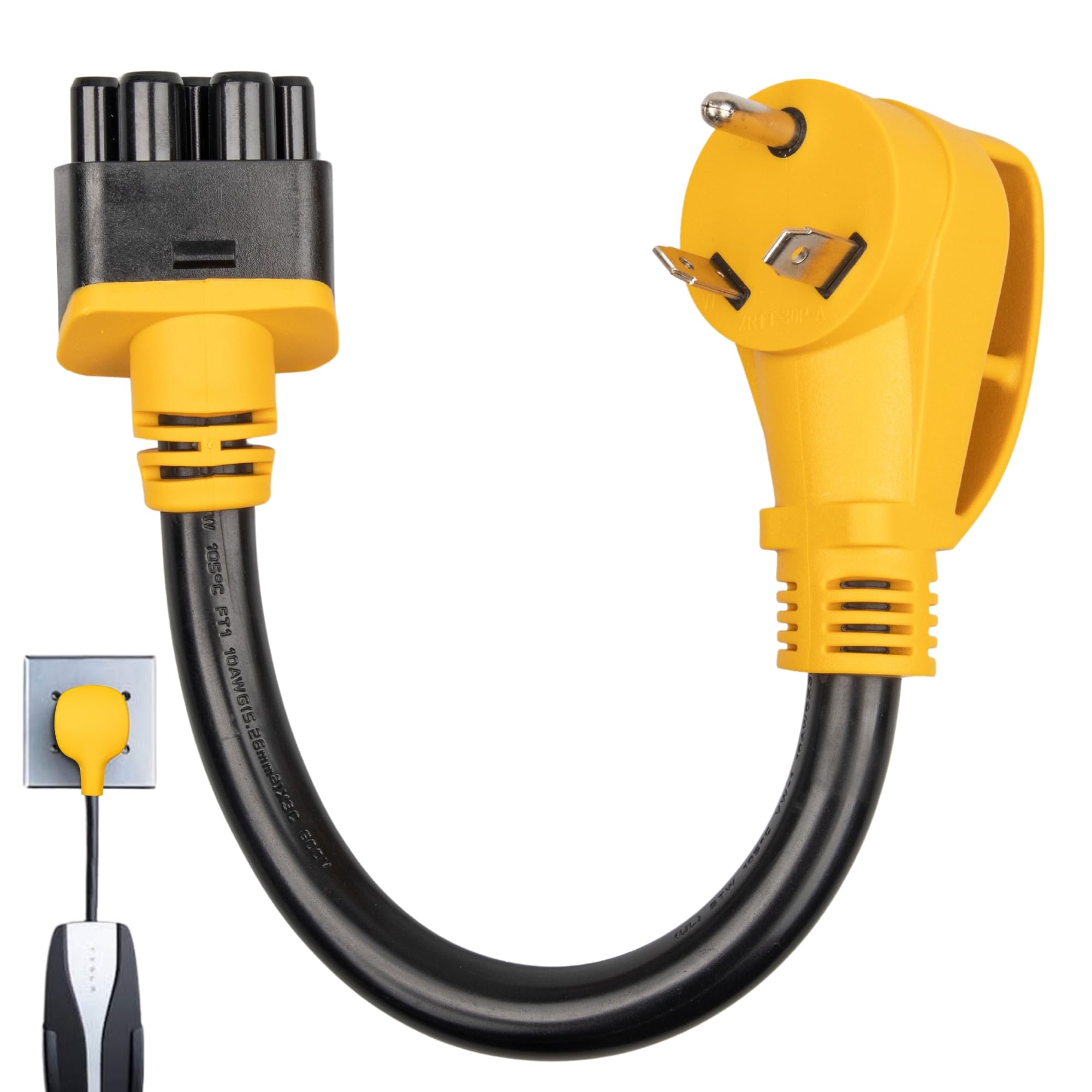 MECMO NEMA TT-30 Adapter for Tesla Gen 2 Mobile Charger, NEMA TT-30P ...