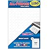 Pack of 1260, 3/4 inch Round Circle Dot Labels, 8 1/2 x 11 Inch Sheet ...