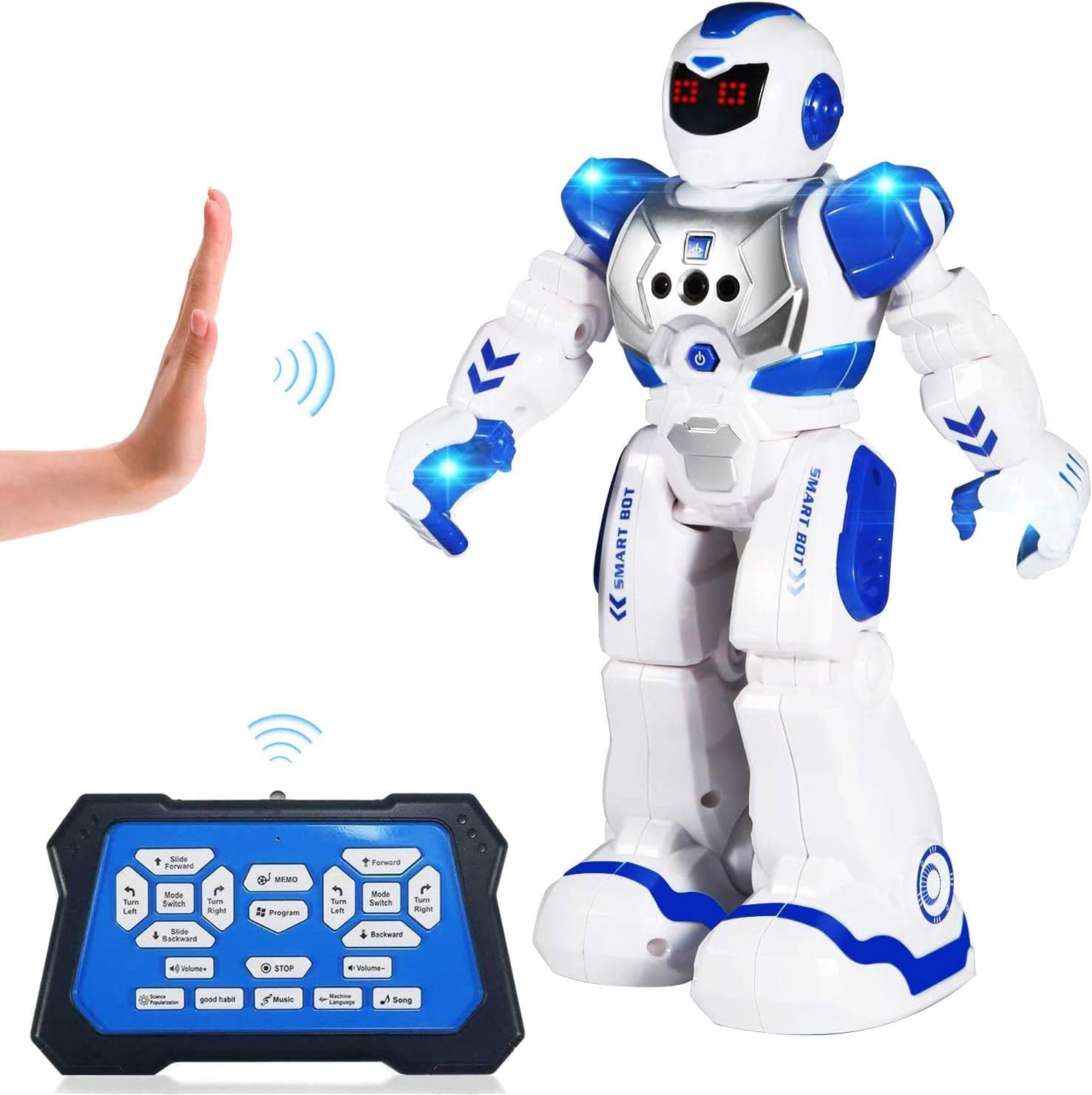 ETEPON Robot Toy Intelligent RC Robot Toy Remote Control Gesture ...