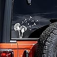 Amazon.com - White Dandelion Car Decal - Elegant Floral Vinyl Sticker ...