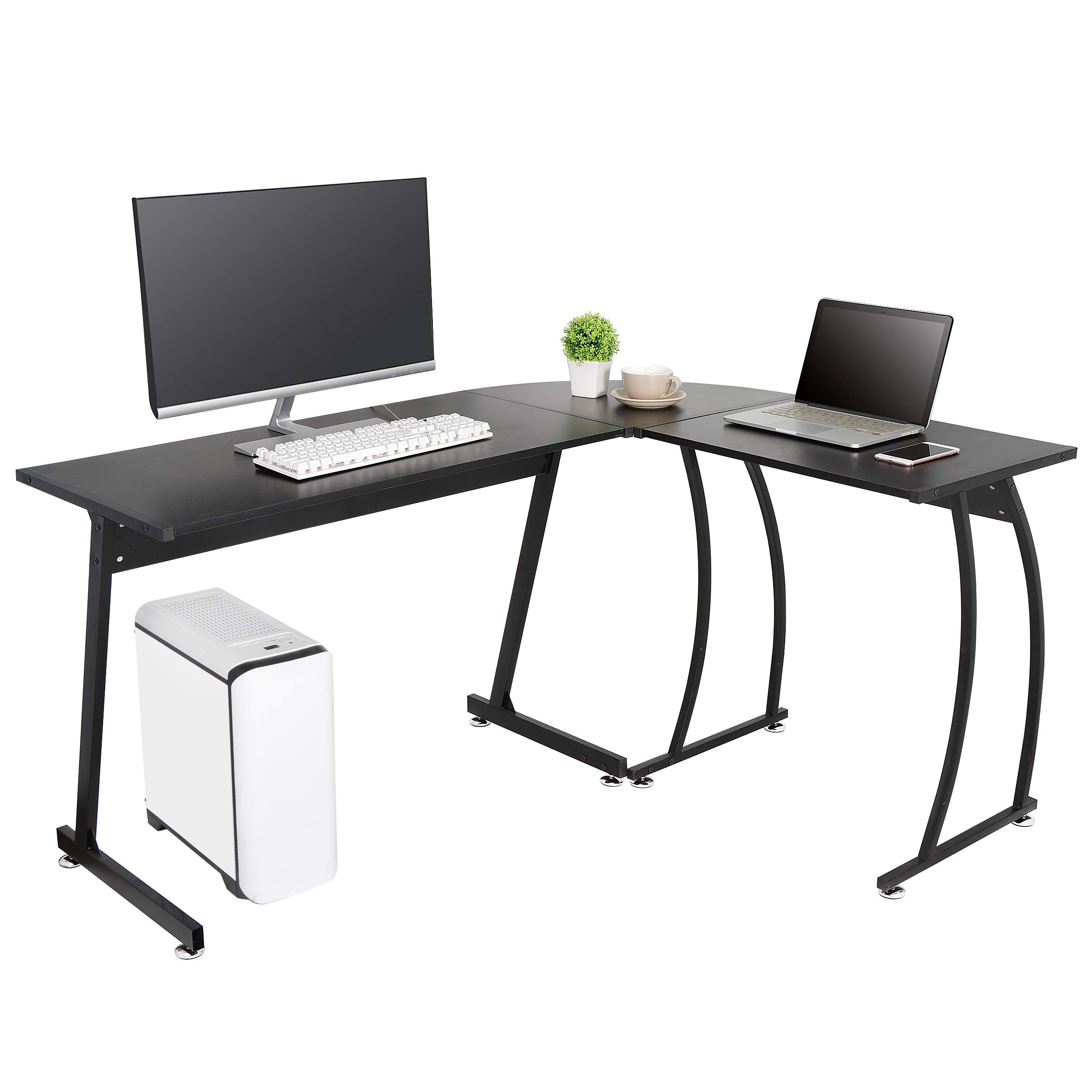 ZenStyle L-Shape 58.1in Corner Computer Desk Home Office PC Laptop ...
