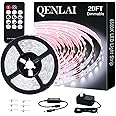 Amazon.com: QENLAI 20ft White LED Strip Lights, Upgraded 6500K Dimmable ...