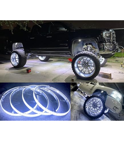 Car Wheel Well Lights 17.5" LED Wheel Ring Lights With Wireless RF ...