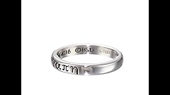 Amazon.com: Bob Siemon Sterling Silver Greek "Agape" Ring, Size 9: Jewelry