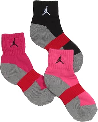 Amazon.com: Jordan Kids Quarter Socks Girls 3 Pack: Clothing