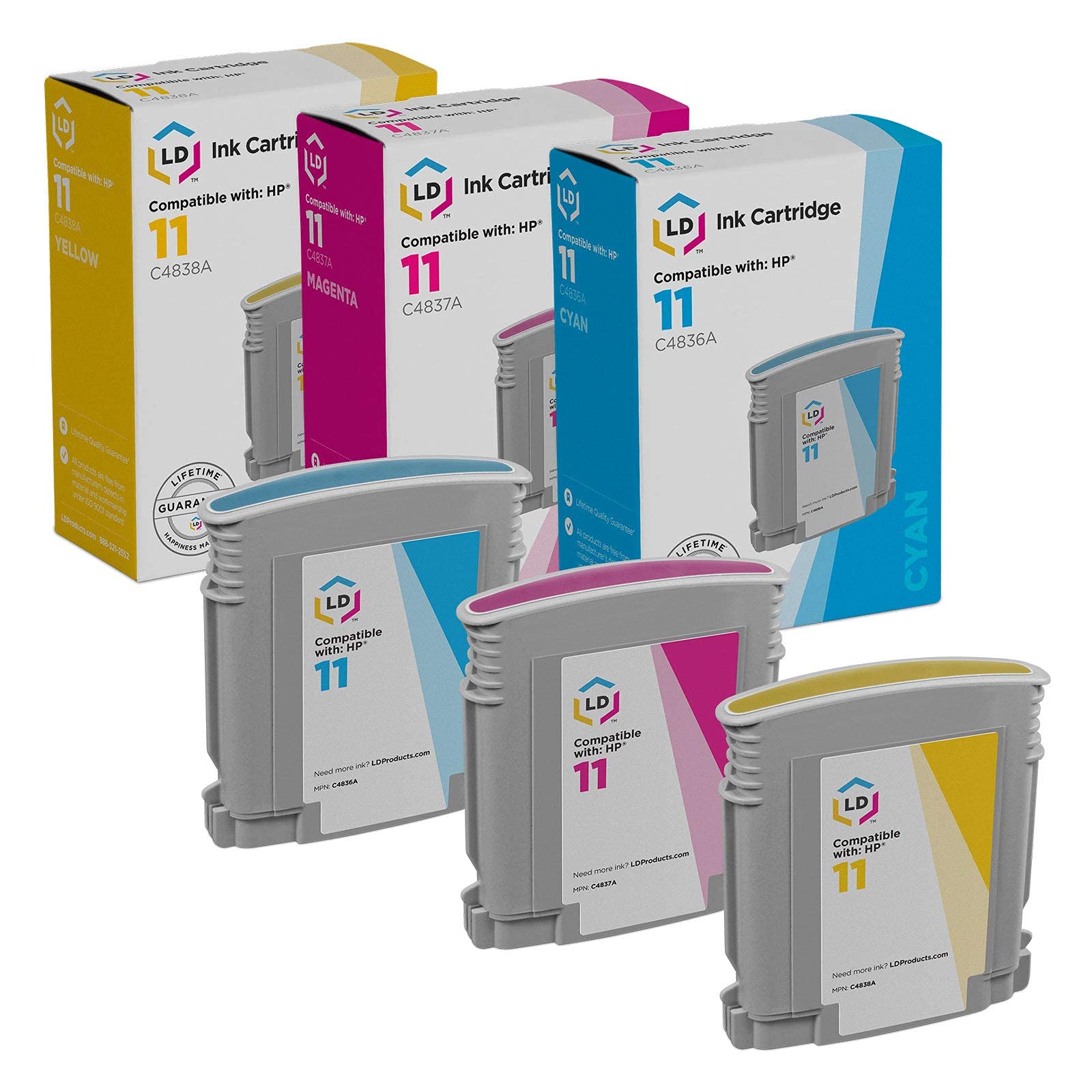 LD Products Remanufactured Ink Cartridge Replacement For HP 11 (Cyan ...