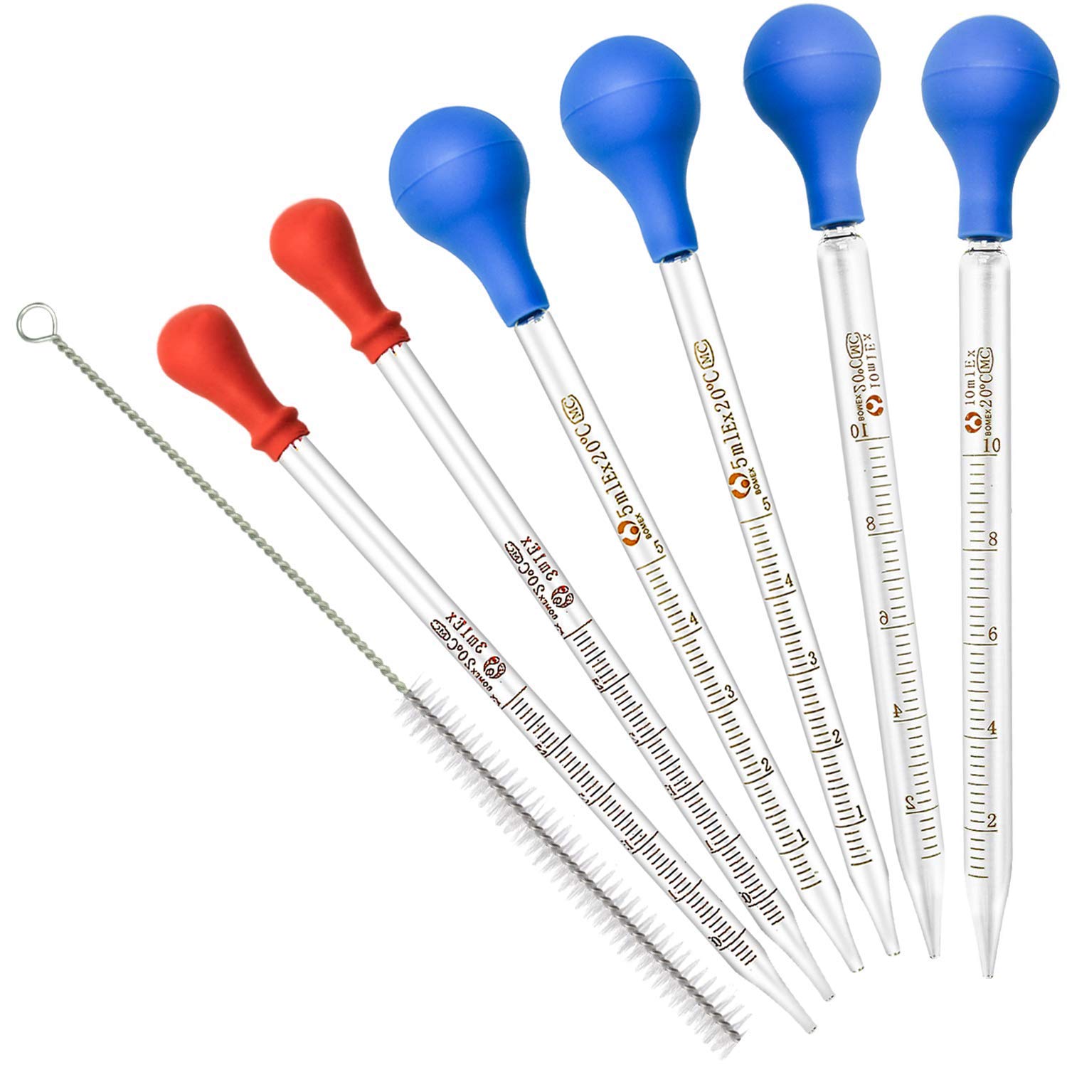NATEE Glas Tropfpipette Dropper, 6 Stück Glas Transfer Pipetten mit ...
