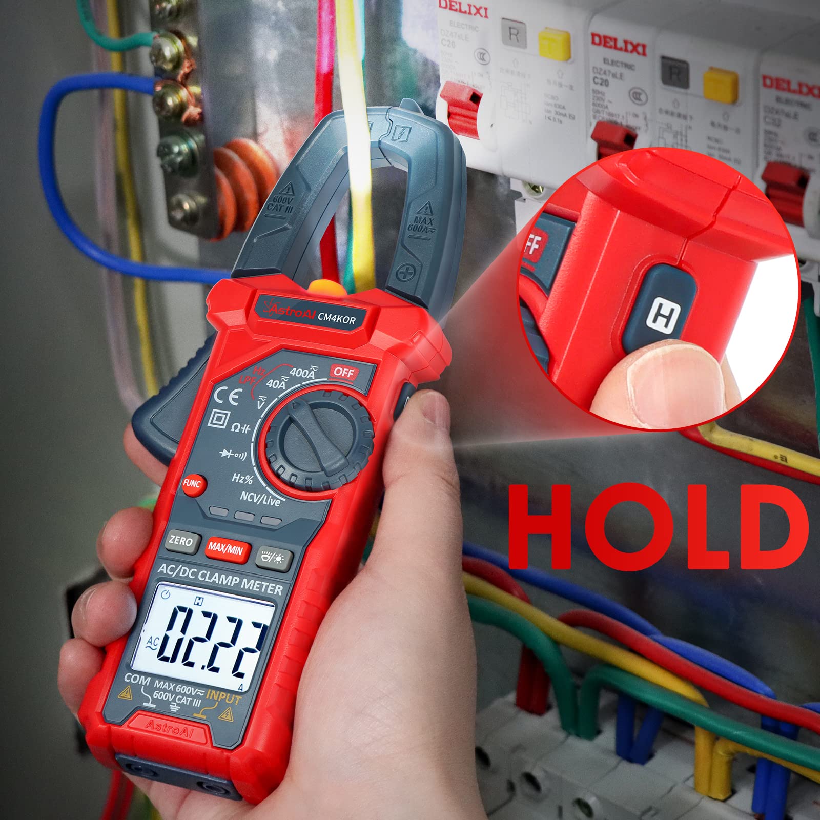 Mua Digital Clamp Meter Multimeter 4000 Counts Auto-ranging Amp Tester ...