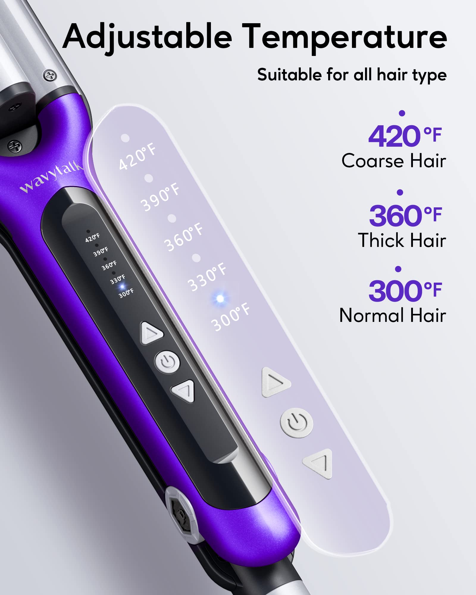 Mua Wavytalk Hair Waver 3 Barrel Deep Hair Crimper Beachy Waves Curling ...