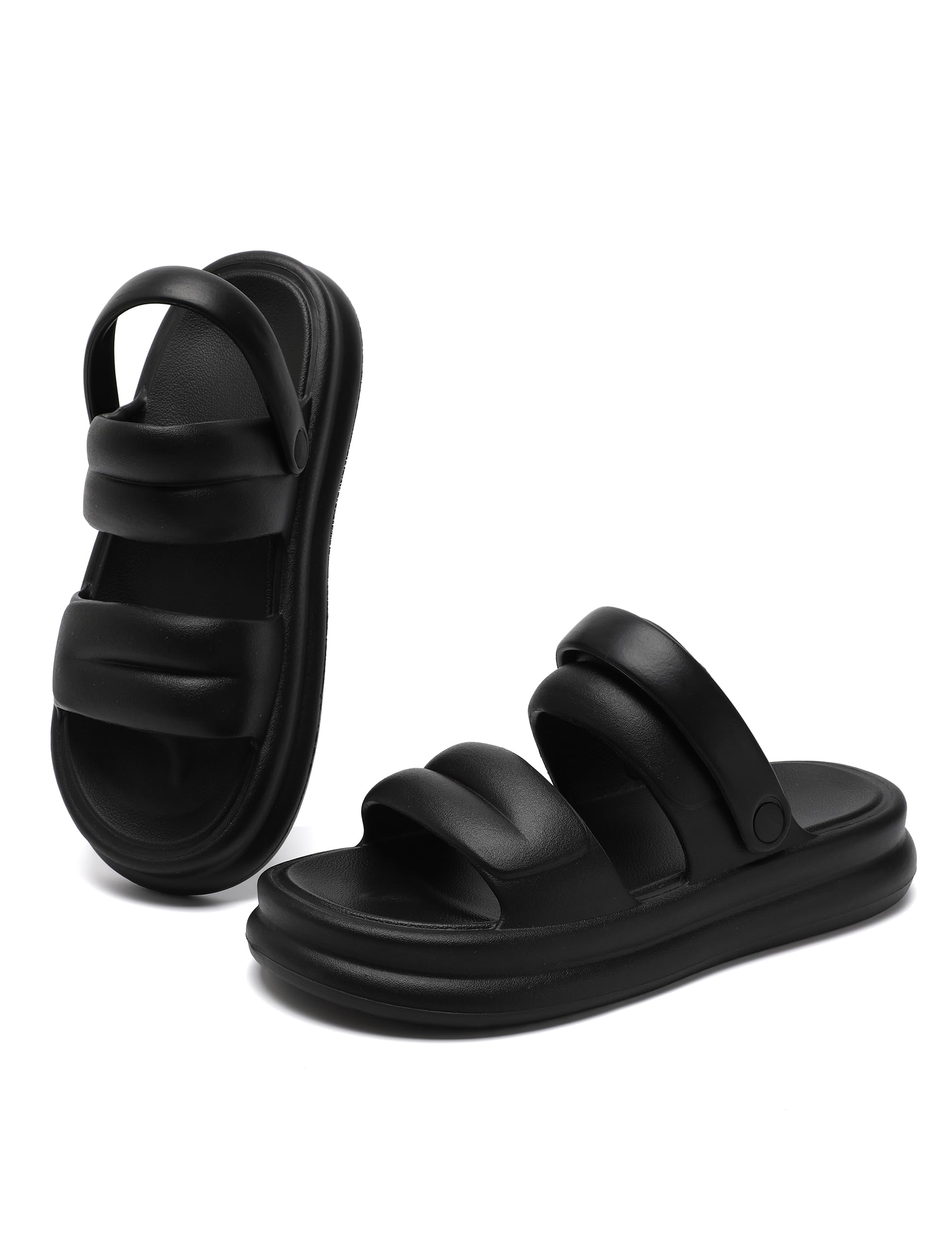 Kiemorgy Waterproof Womens Sandals Comfortable, Strappy Walking Sandals ...