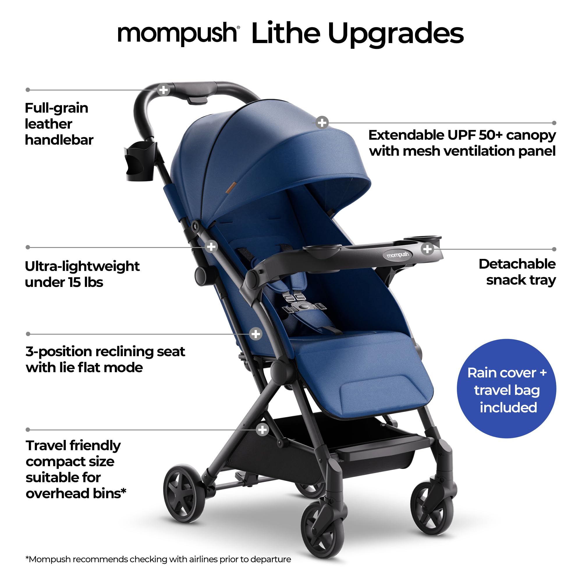 Mua Mompush Lithe V2 Lightweight Stroller with Snack Tray, Ultra ...