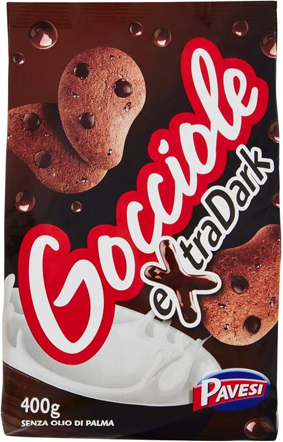 Pavesi Biscotti Frollini Gocciole Extra Dark con Cioccolato Fondente ...