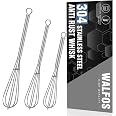 Amazon.com: Walfos Mini Whisk,304 Anti-Rust Small Whisk,Sturdy ...