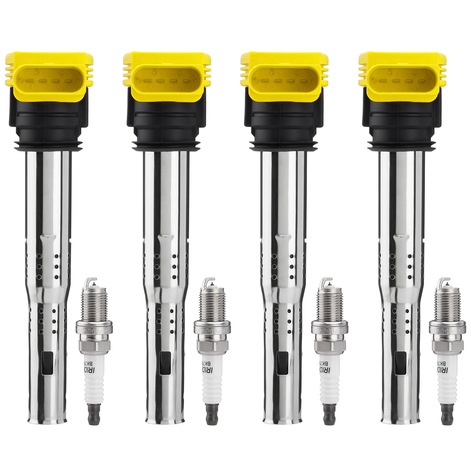 Ignition Coil Packs UF529 & Spark Plugs 4644, Compatible with 2006-2016 VW Volkswagen Jetta MK5 ...