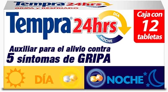 Tempra 24 Hrs Gripa y Resfriado caja con 24 tabletas: Amazon.com.mx