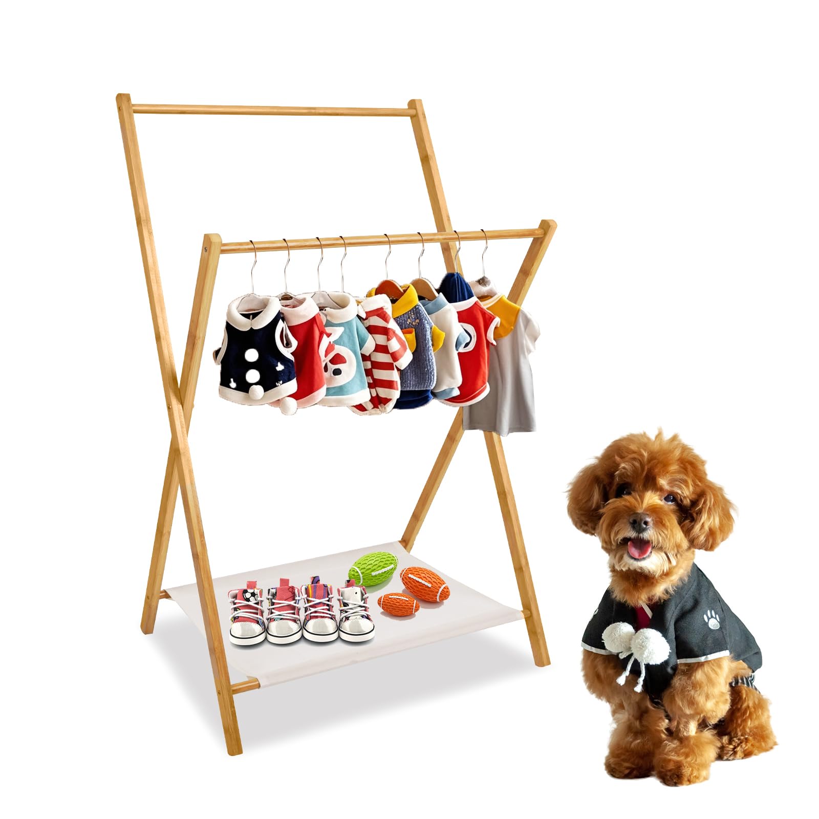 YeeBeny Dog clothing rack, Dog Clothes Storage, Dog Closet for Small ...