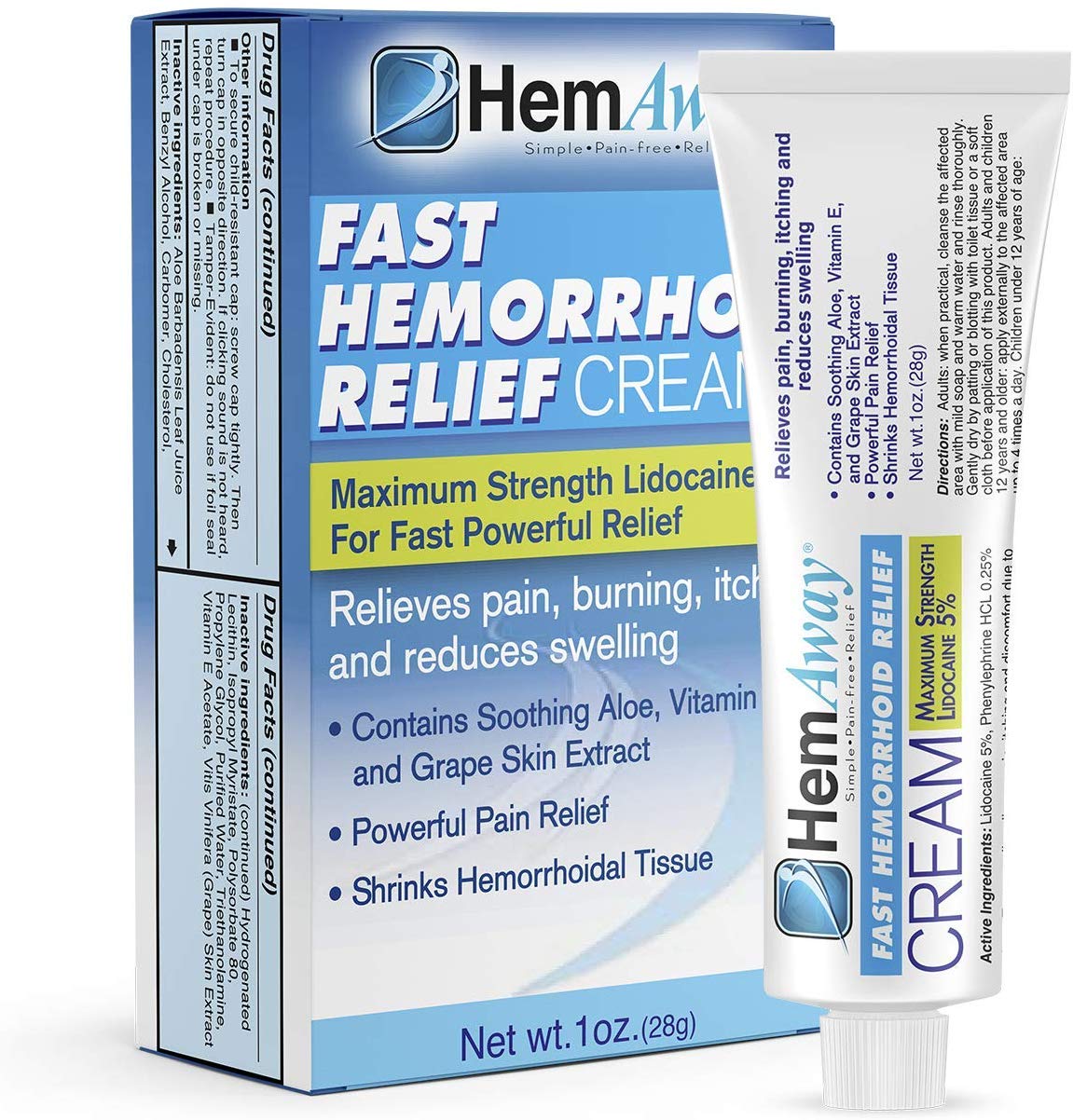 Mua HemAway Hemorrhoid Relief Cream, Patented hemorrhoid Cream with 5% ...