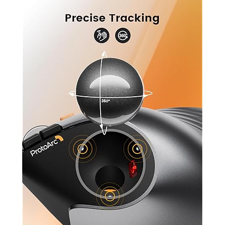 Mua ProtoArc Vertical Wireless Trackball Mouse, EM05 RGB Bluetooth ...