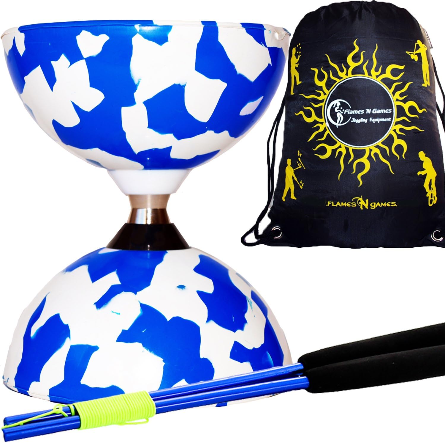 Juggle Dream JESTER Ball Bearing Pro Diabolo Set + Matching Metal Ali ...