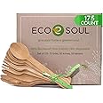 Amazon.com: ECO SOUL Biodegradable Cutlery | Bamboo Silverware Utensils ...