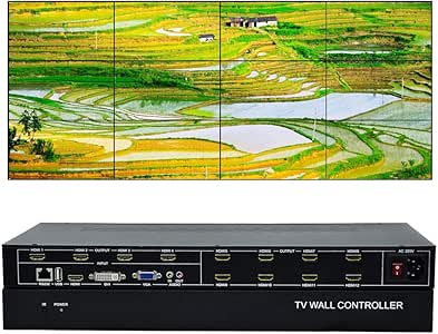 Amazon.com: ISEEVY 12 Channel Video Wall Controller 3x4 2x6 2x5 HDMI DVI VGA USB Video Processor ...