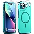 Amazon.com: Lanhiem Magnetic for iPhone 13 Case, 2 Pack [Tempered Glass Screen Protectors+Camera ...