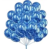 Amazon.com: PartyWoo Metallic Blue Balloons, 50 pcs 12 Inch Blue ...