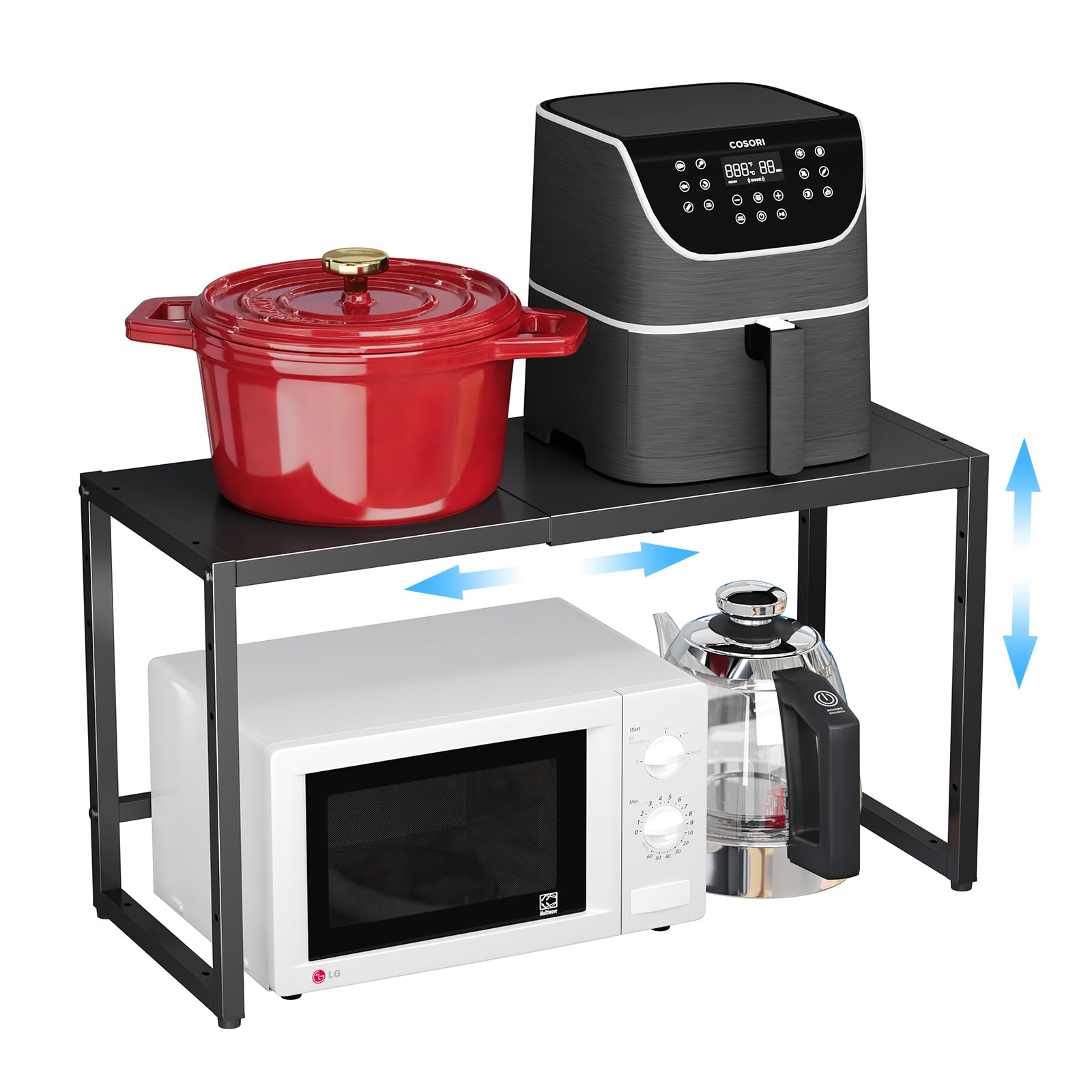 Heavy Duty Metal Shelving Unit - Holds 110 LBS, Expandable Metal ...