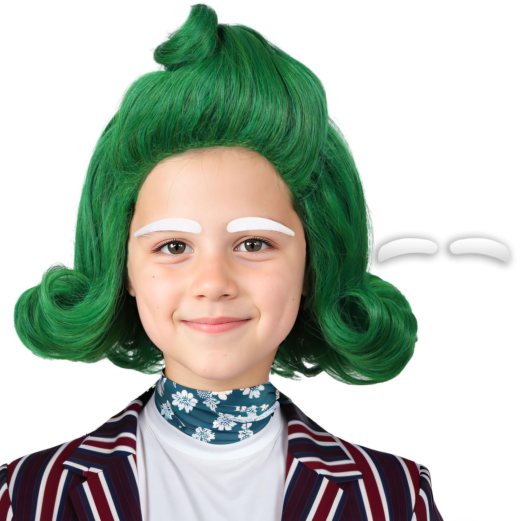 ColorGround Green Styled Cosplay Wig for Halloween (Green for Kids) for ...