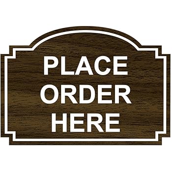 Amazon.com : Hanging Sign (Order Here Frost) : Office Products