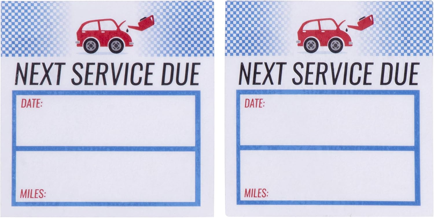 Amazon.com : Oil Change Sticker - 500-Count Auto Service Reminder ...