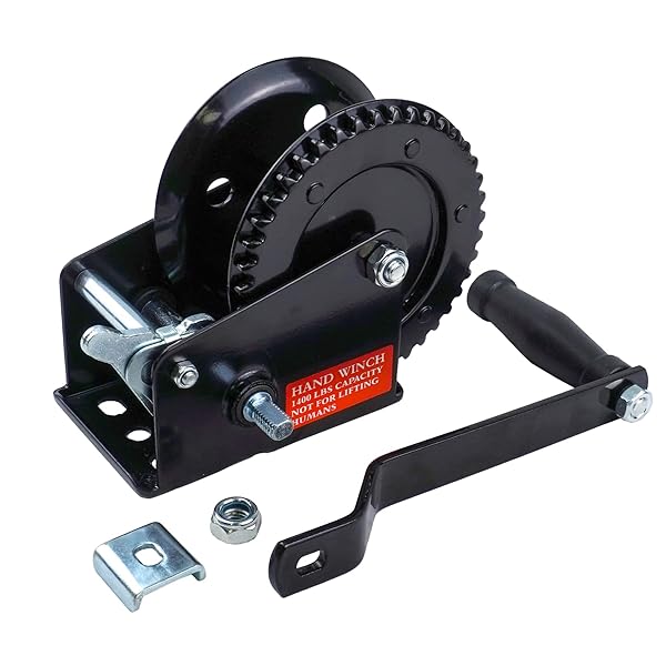 JAVIKA 1400 LBS Hand Crank Winch Boat Trailer Winch Drill Winch Trailer ...