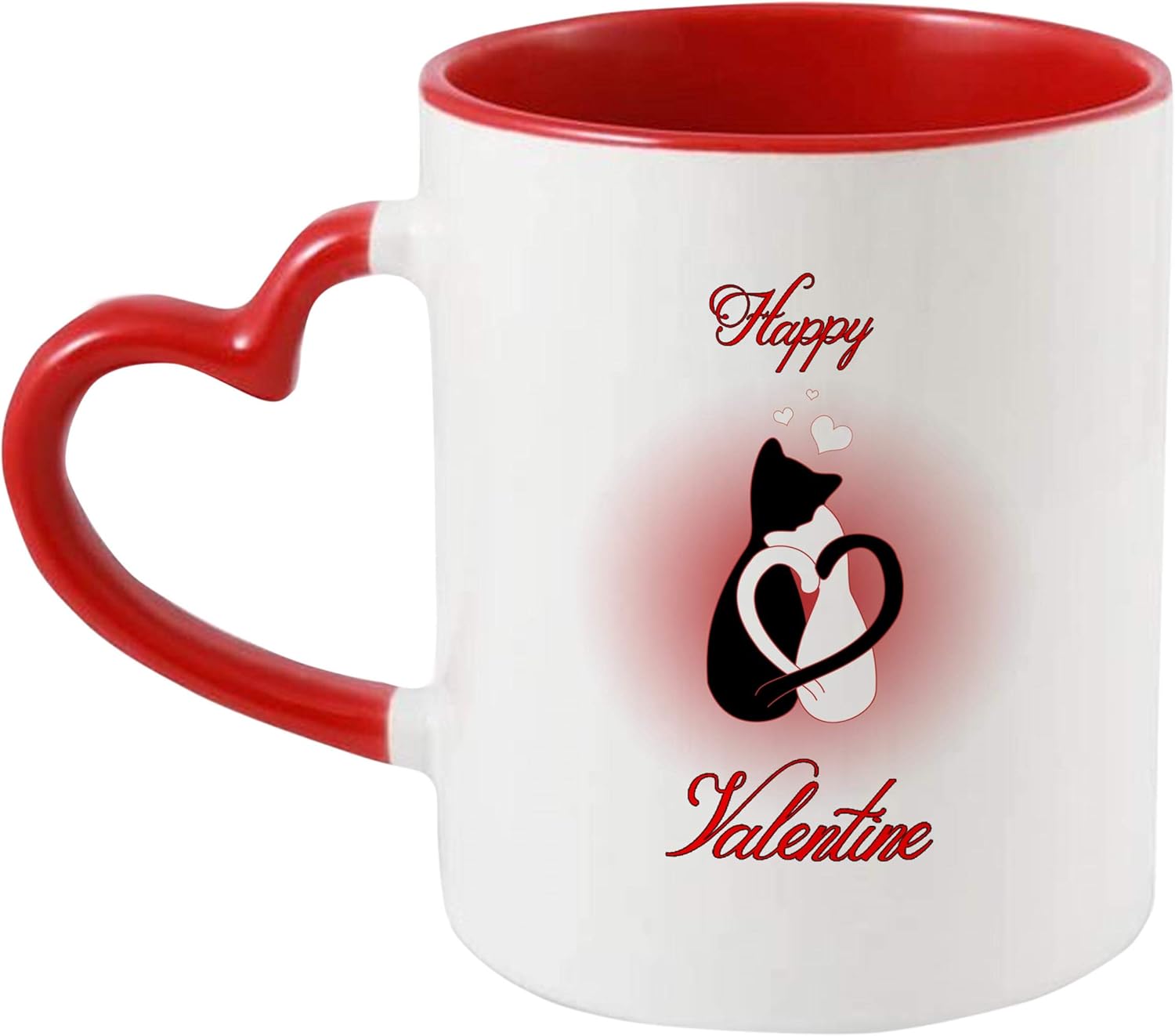Buy iKraft® Happy Valentine Printed Coffee Mug, Red 325ml Inner and ...