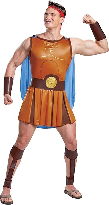 Hercules Disney Adult Hercules Costume - L/XL Bronze: Amazon.co.uk ...