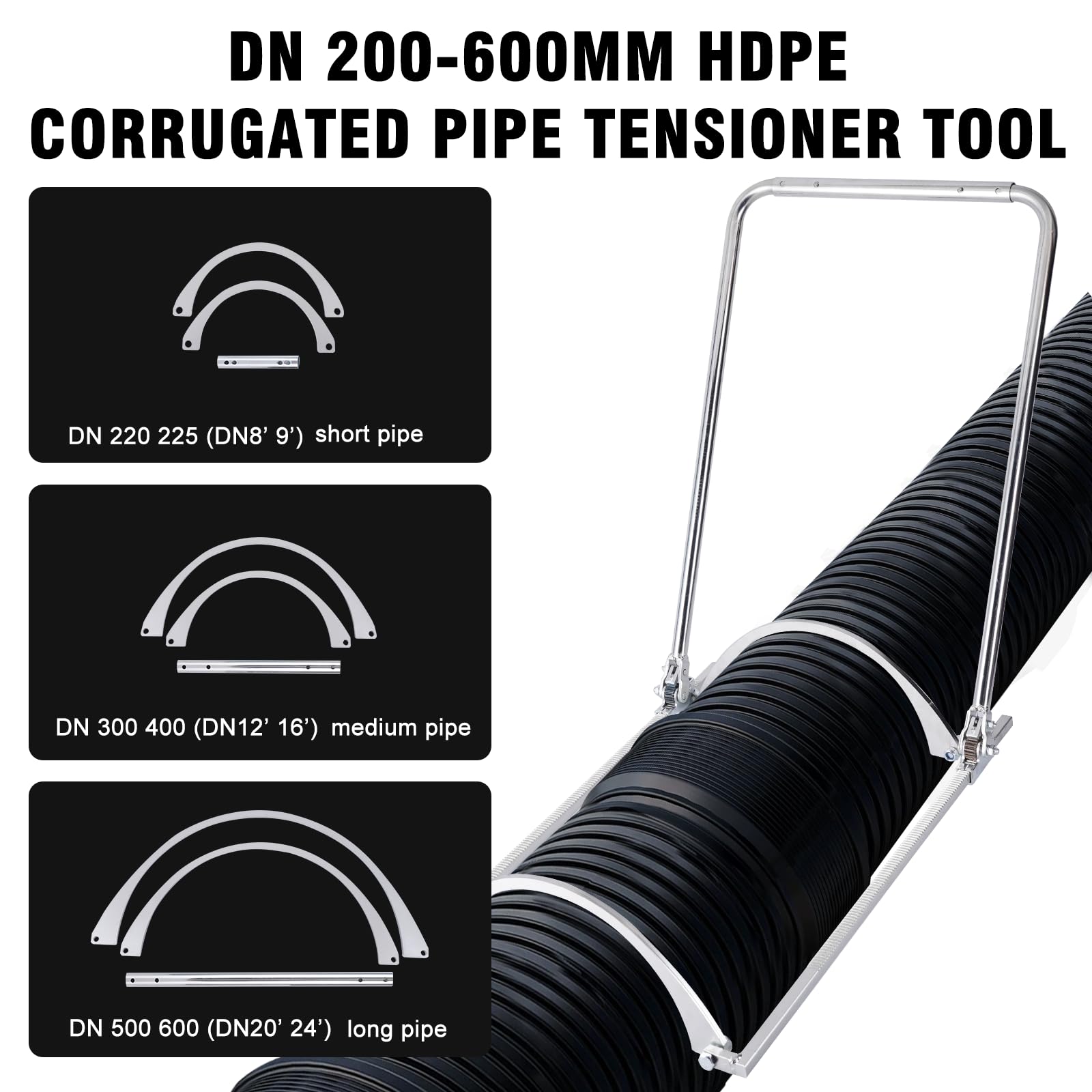 Mua JIAWANSHUN 200-600mm HDPE Corrugated Pipe Tensioner, Manual Docking ...