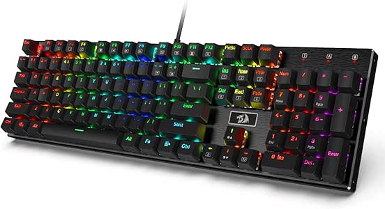 Redragon K556 DEVARAJAS RGB LED Backlit Wired Mechanical Gaming ...