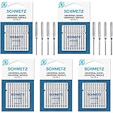 Amazon.com: 25 Schmetz Assorted Universal Sewing Machine Needles 130/705H 15x1H Sizes 70/10, 80/ ...