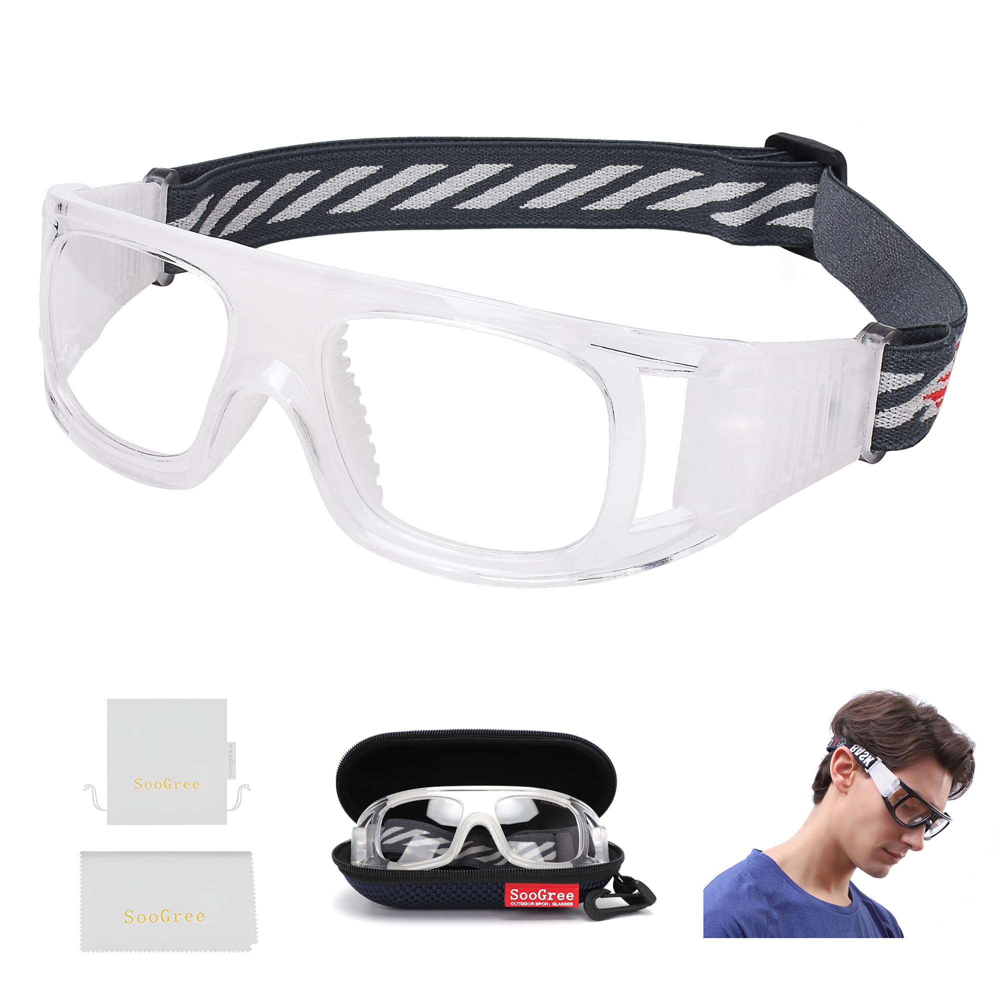 SooGree Goggles Sports Glasses Adjustable Elastic Wrap Eyewear For ...