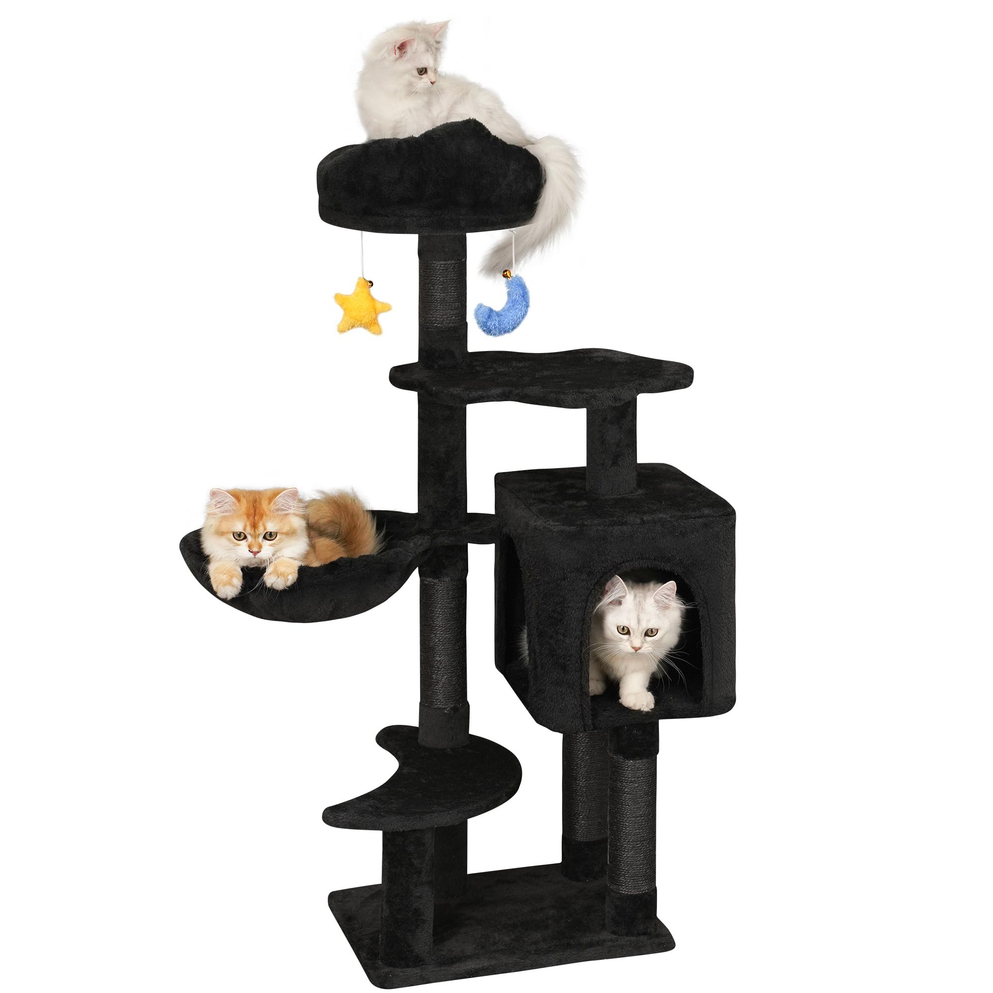 Meecal Gothic Cat Tree with Cat Condo for Indoor Cats, 43" Cute Cat ...