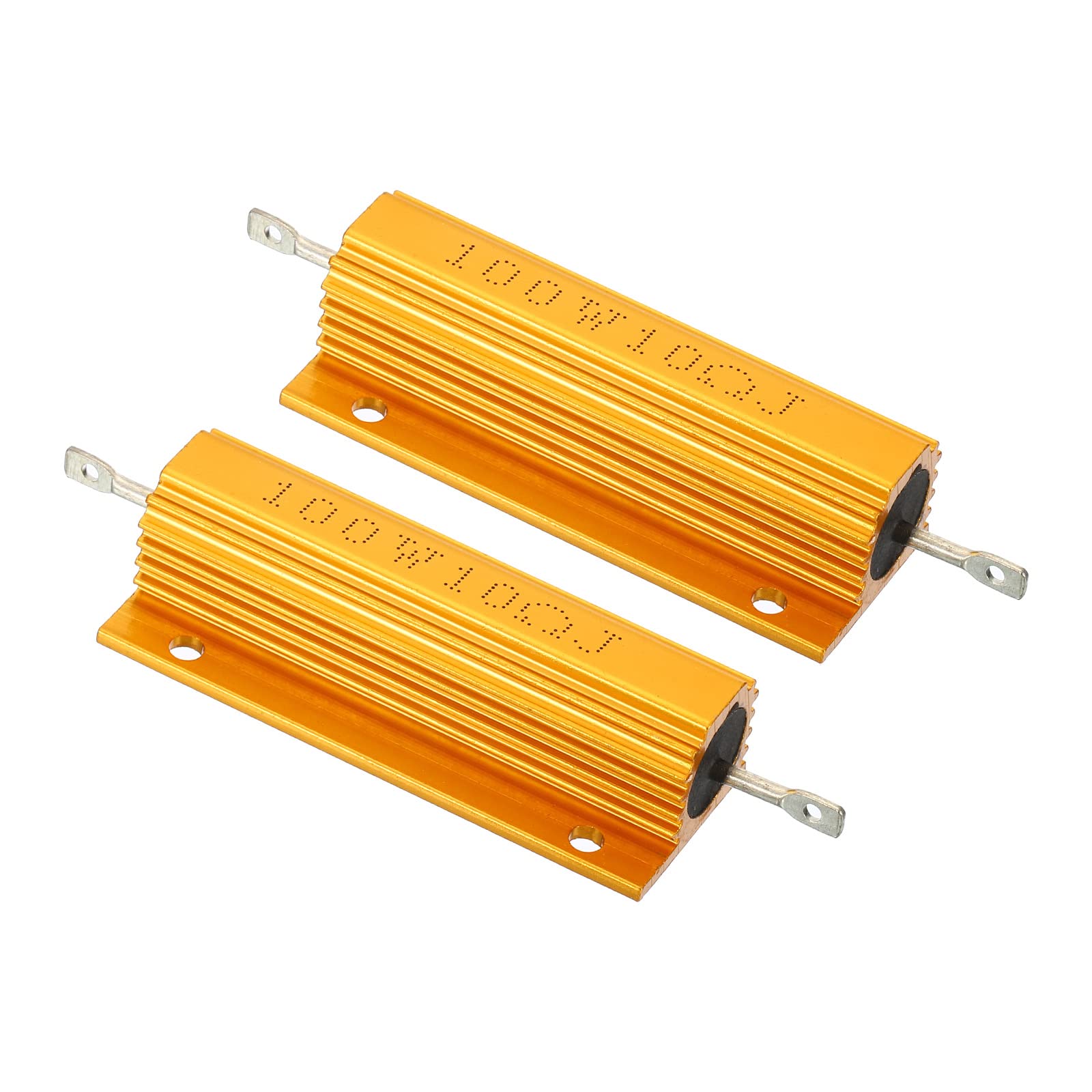 PATIKIL 100W 10 Ohm Aluminum Shell Resistor, 2 Pack Aluminum Housing ...